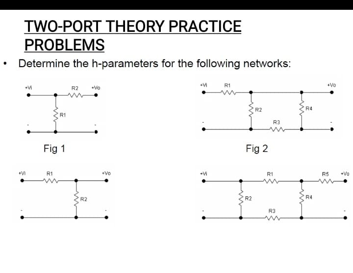 Solved PROBLEMSDetermine the h-parameters for the following | Chegg.com