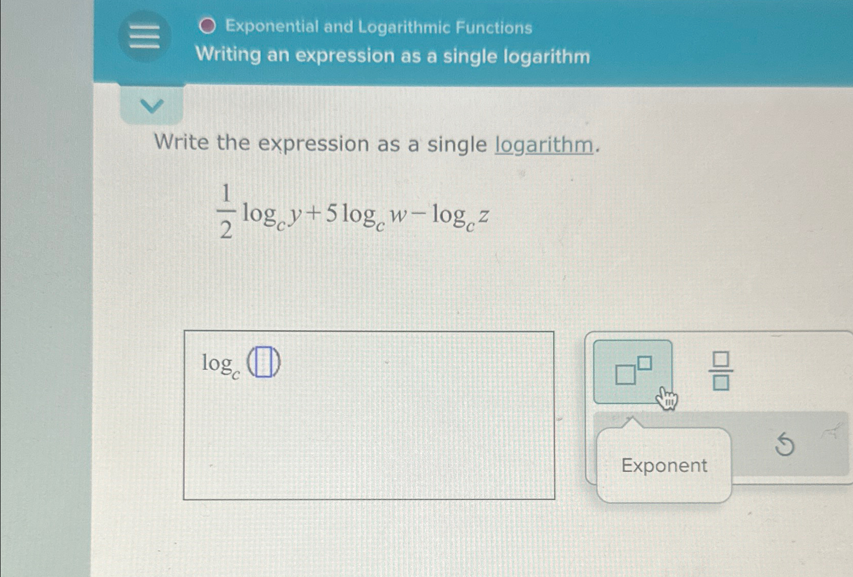 Solved Exponential and Logarithmic Functions Writing an | Chegg.com