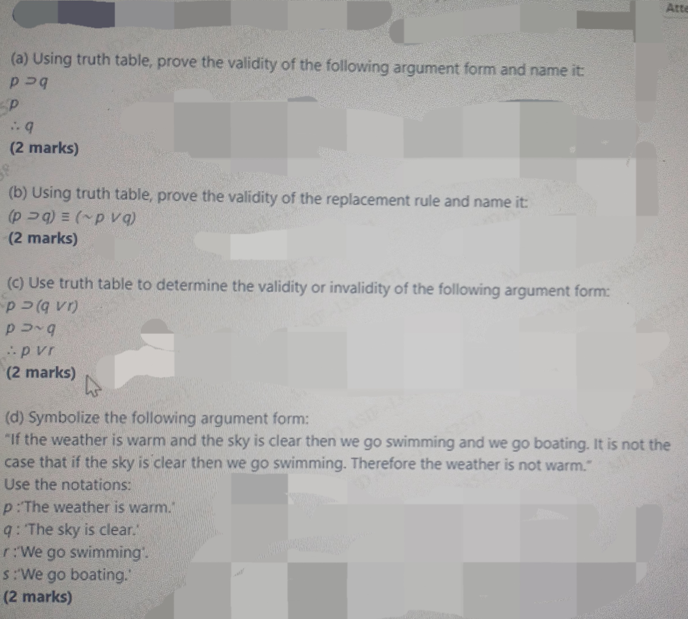 Solved (a) Using truth table, prove the validity of the | Chegg.com Solved (a) Using truth table, prove the validity of the | Chegg.com