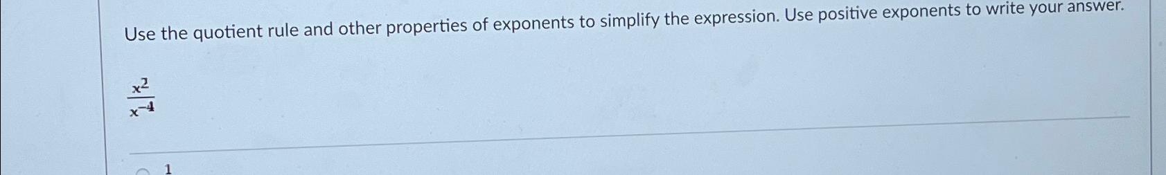 Solved Use the quotient rule and other properties of | Chegg.com