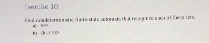 Solved Find nondeterministic finite-state automata that | Chegg.com