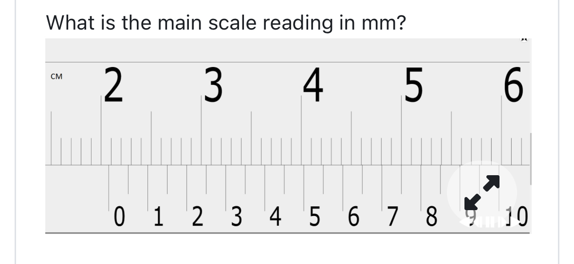 Solved What is the main scale reading in mm ? | Chegg.com