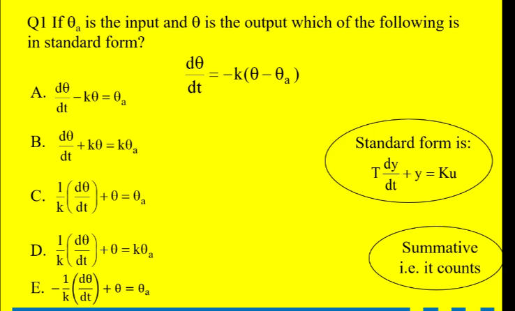 Solved Q1 ﻿If θa ﻿is the input and θ ﻿is the output which of | Chegg.com
