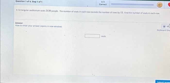 Solved Question 1 of 4, Step 1 of 1 0/4 Correct Answer How | Chegg.com