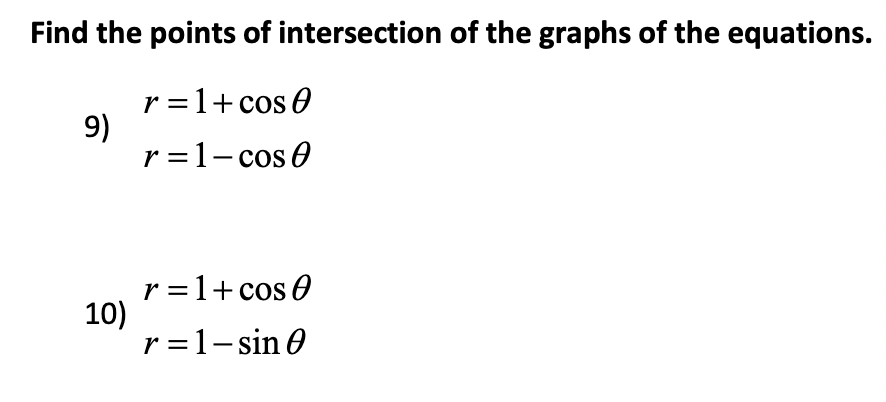 Solved Find the points of intersection of the graphs of the | Chegg.com
