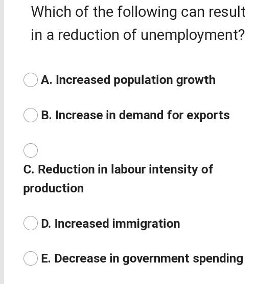 Solved Which of the following can result in a reduction of | Chegg.com