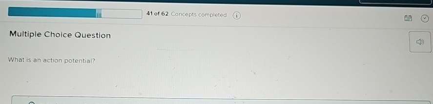 Solved 41 ﻿of 62 ﻿Concepts completedMultiple Choice | Chegg.com