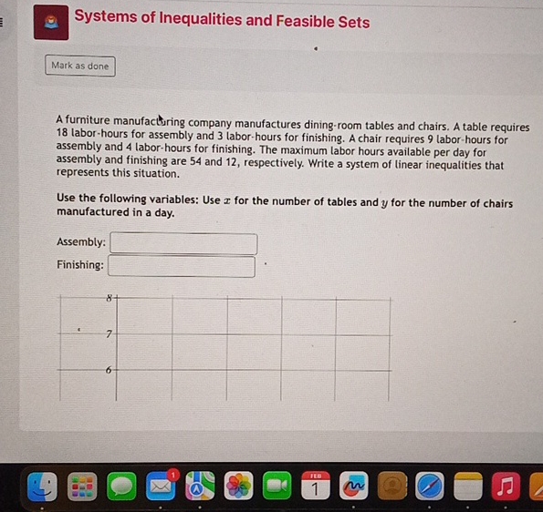 Solved Systems of Inequalities and Feasible SetsMark as | Chegg.com