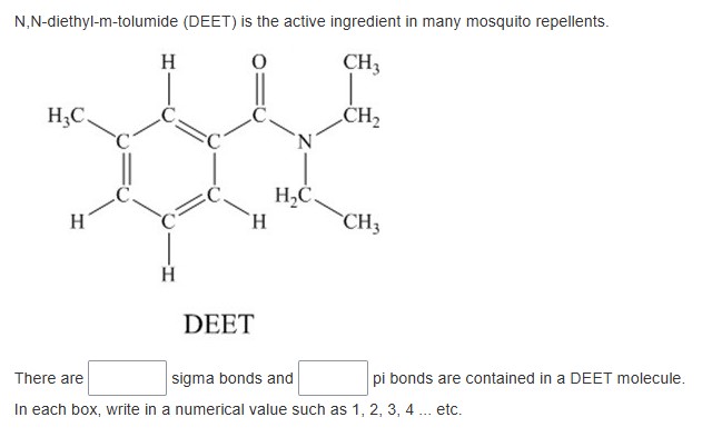 Solved by an EXPERT N,N-diethyl-m-tolumide (DEET) ﻿is the active ...