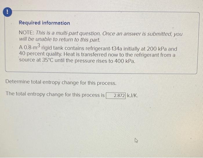 Solved Required information NOTE: This is a multi-part | Chegg.com