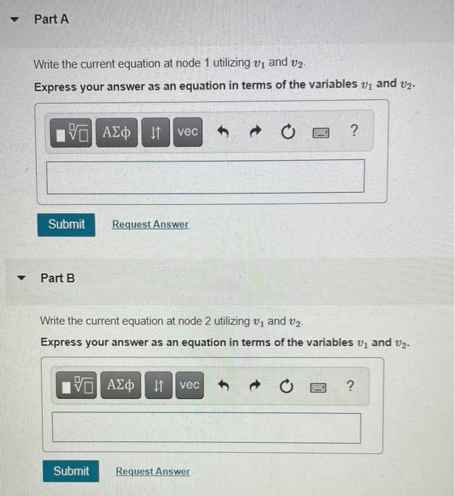 Solved P1 1ΟΩ Λ Σ TA 2Ο Ω ξ:Ω Ο 2 Α. Part A Write the | Chegg.com