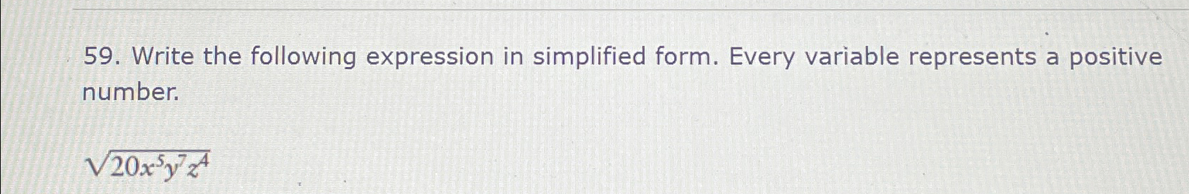 Solved Write the following expression in simplified form. | Chegg.com