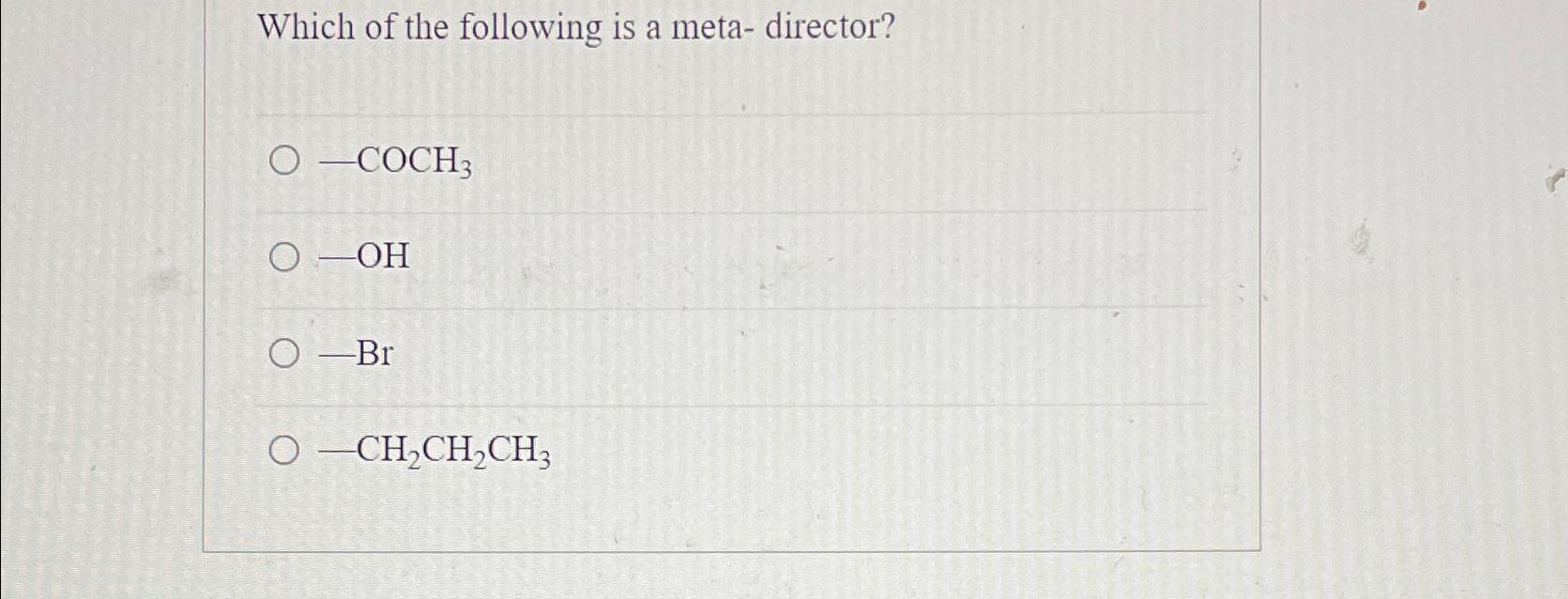 Solved Which of the following is a meta- | Chegg.com