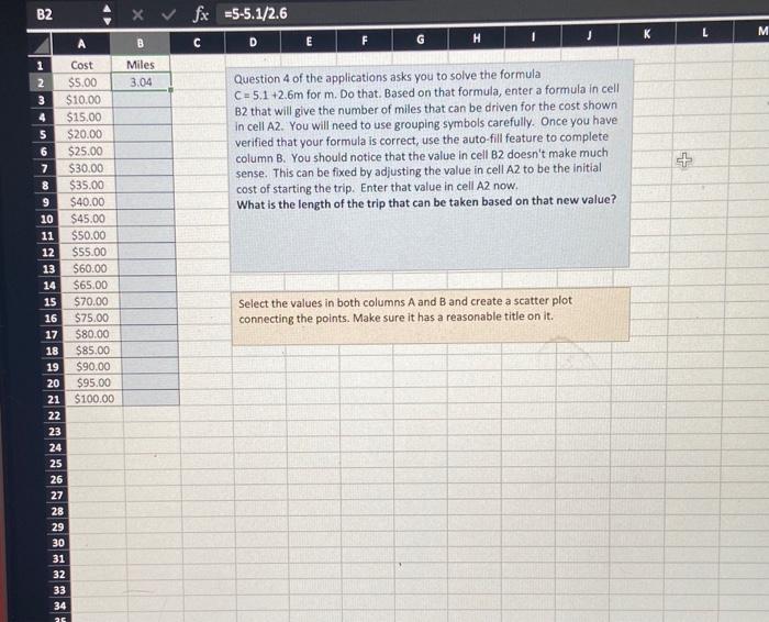 Solved on excel its asking me to use auto-fill to get the | Chegg.com
