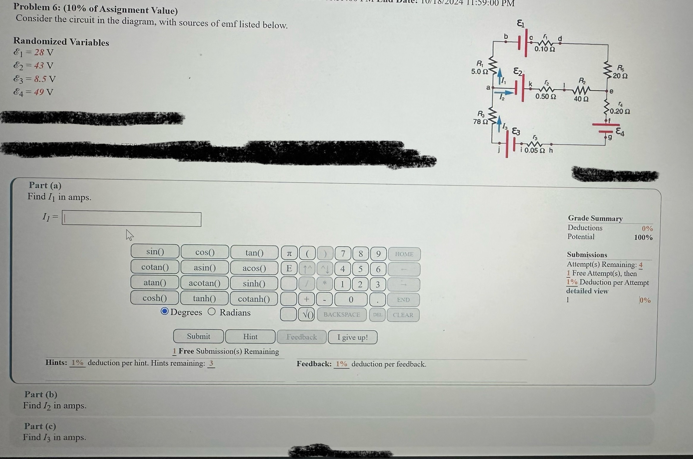 Solved Problem 6: ( 10% ﻿of Assignment Value)Consider the | Chegg.com
