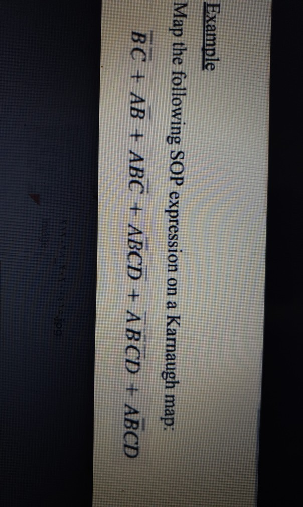 Solved Example Map the following SOP expression on a | Chegg.com