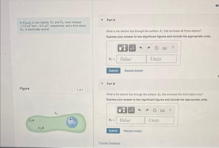Solved In (Fguye.1), two objects, O1 and O2, have charges | Chegg.com