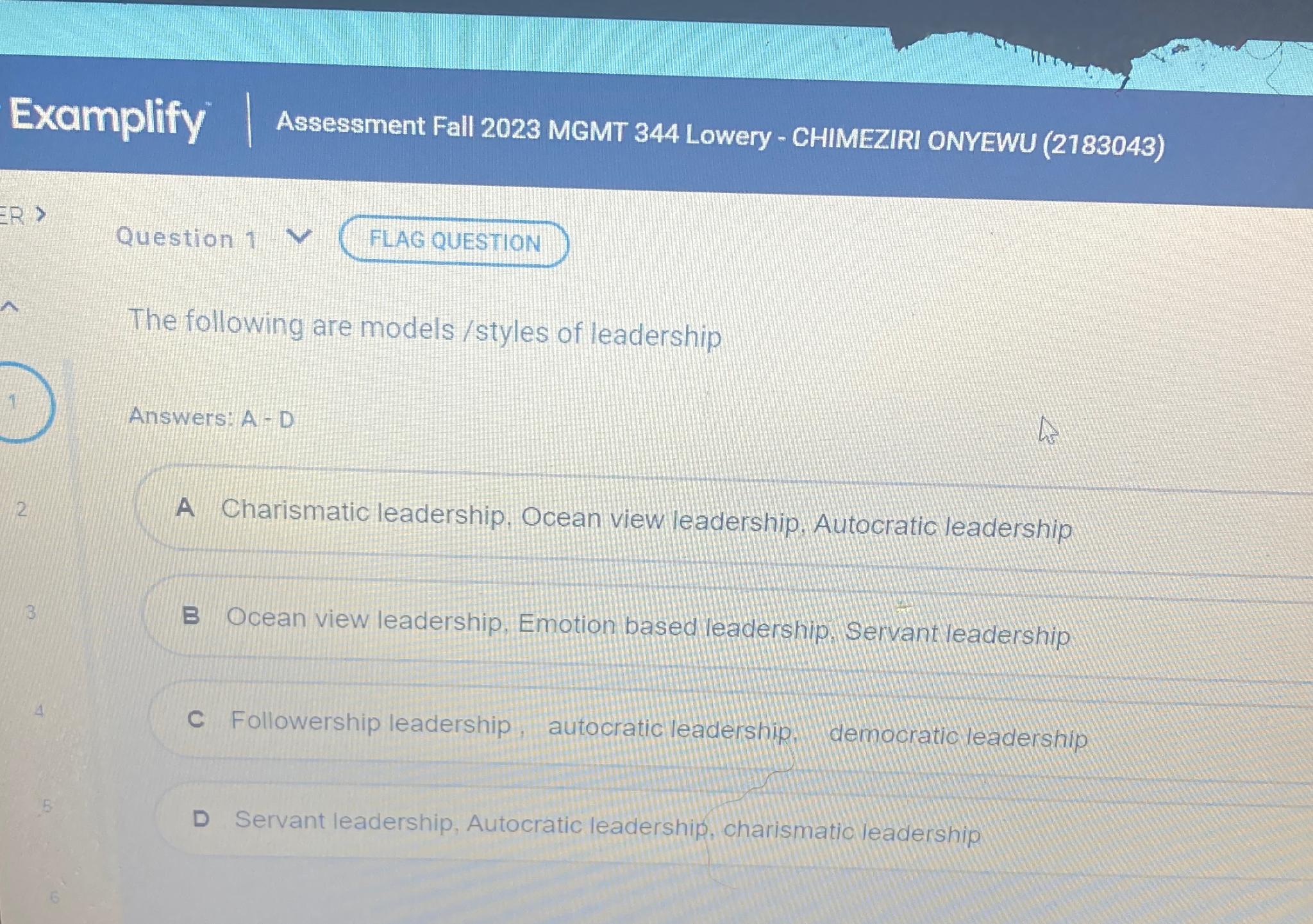 Solved Question 1The following are models / ﻿styles of | Chegg.com