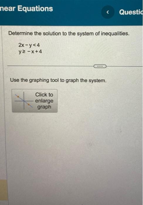 Solved Determine the solution to the system of inequalities. | Chegg.com