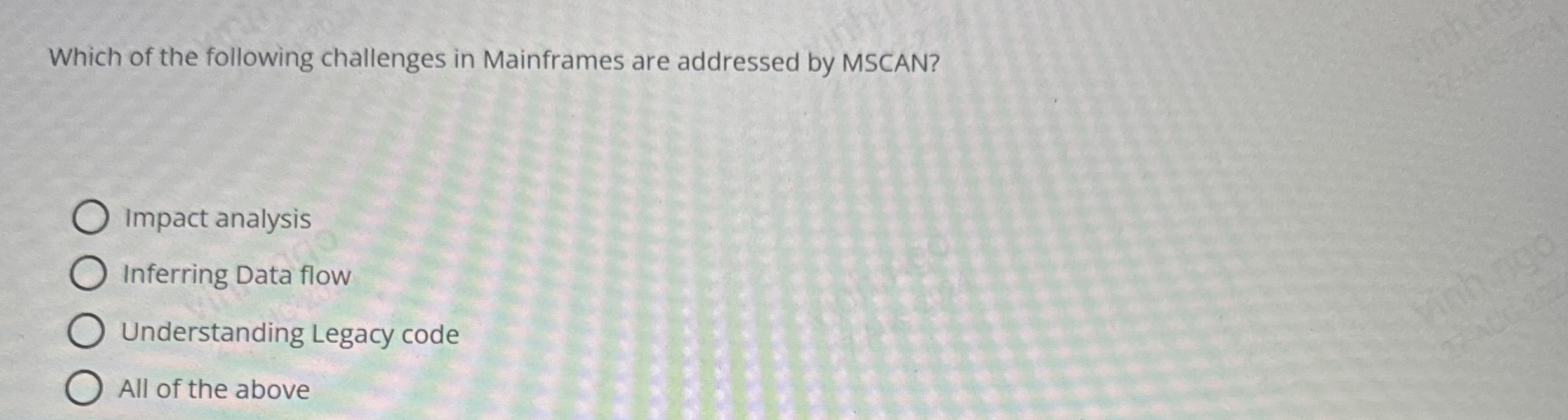 Solved Which of the following challenges in Mainframes are | Chegg.com
