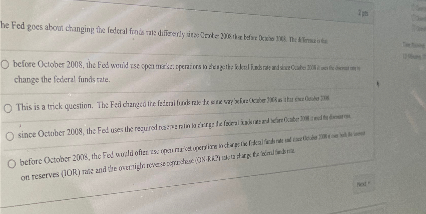 Solved The Fed goes about changing the federal funds rate | Chegg.com
