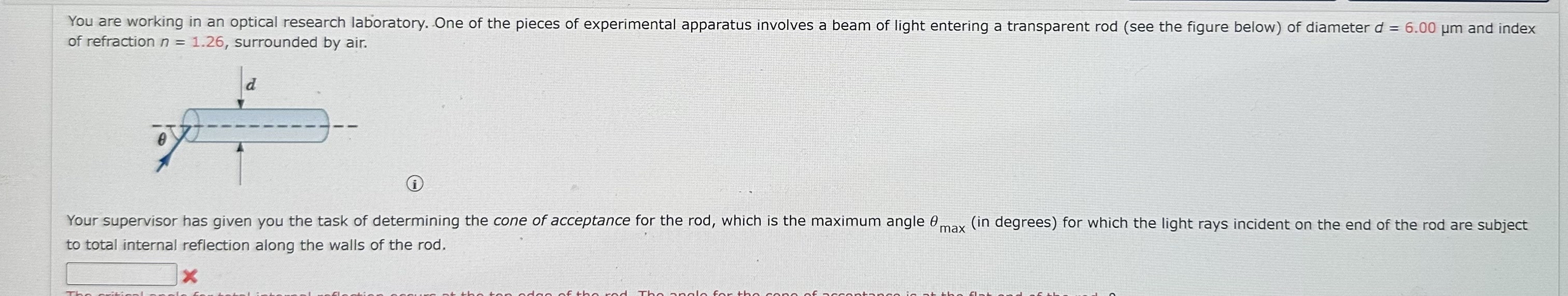 Solved You are working in an optical research laboratory. | Chegg.com