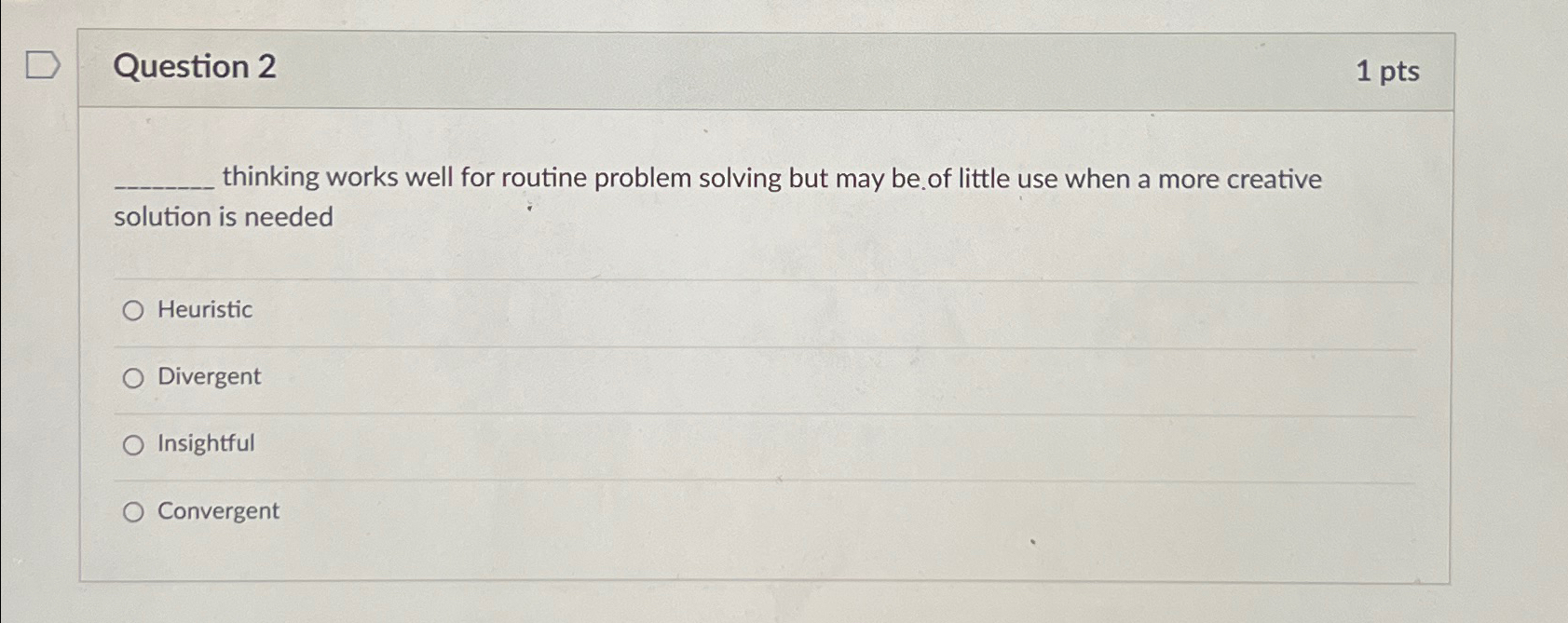 Solved Question 21ptsthinking works well for routine problem | Chegg.com