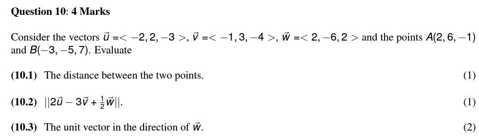Solved Consider the vectors | Chegg.com