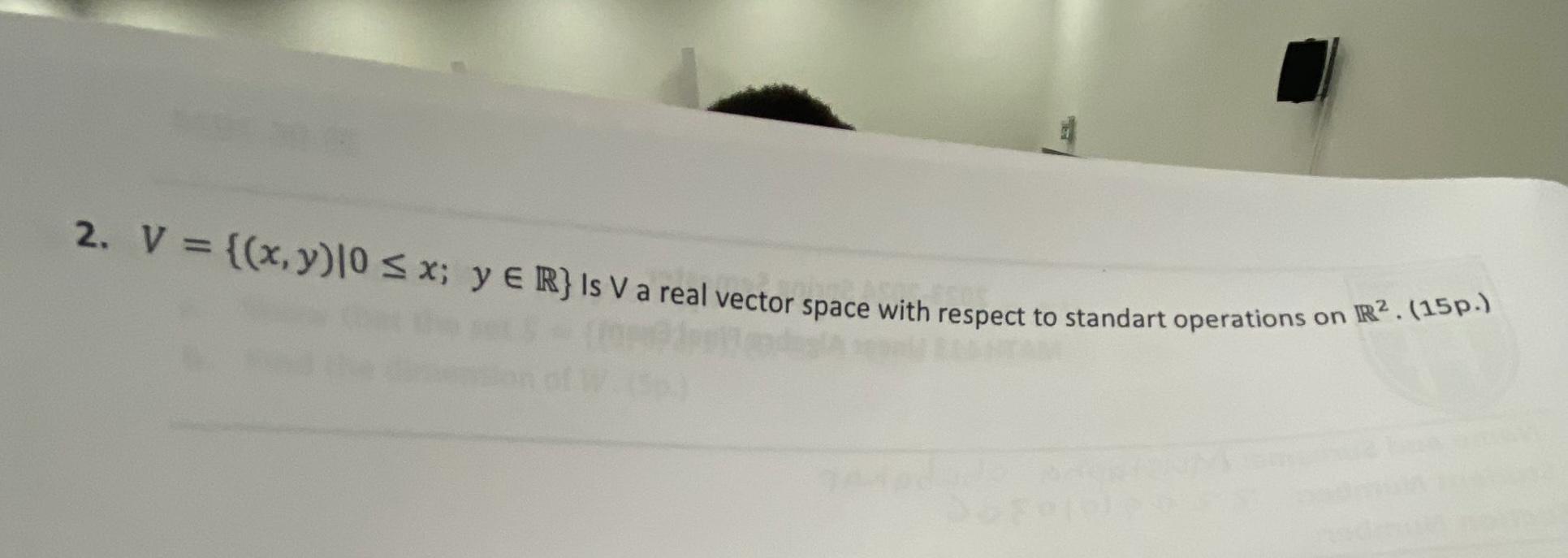 Solved V={(x,y)|0≤x;yinR} Is V ﻿a real vector space with | Chegg.com