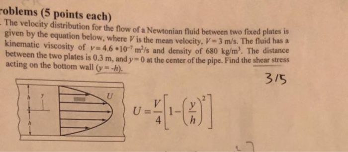 Solved roblems (5 points each) The velocity distribution for | Chegg.com Solved roblems (5 points each) The velocity distribution for | Chegg.com