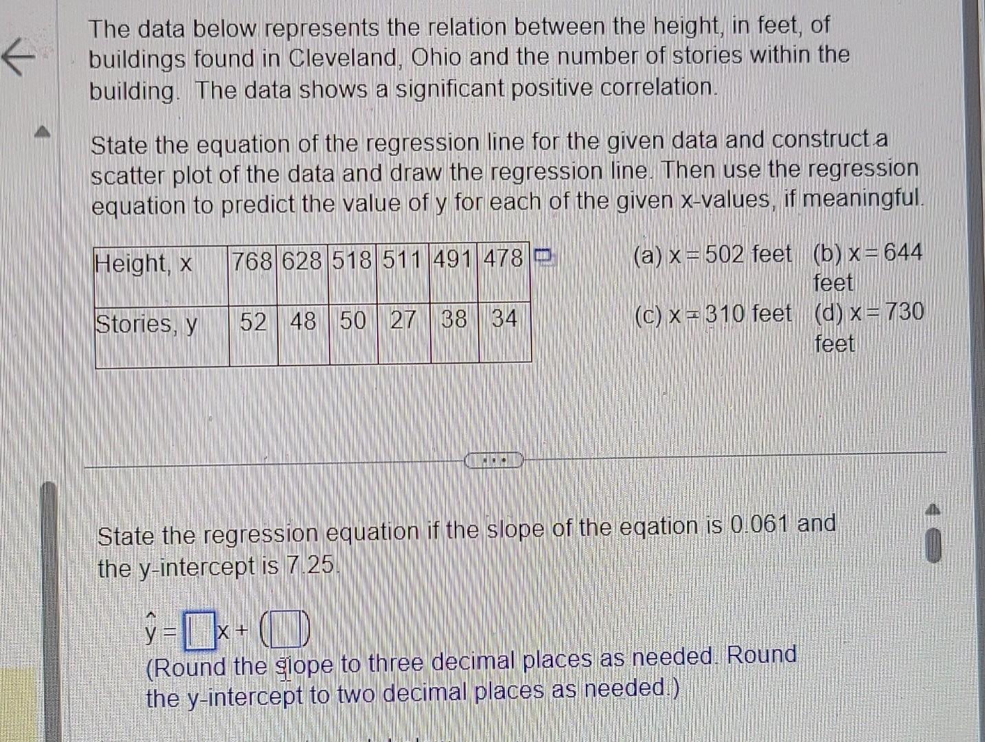 Solved The data below represents the relation between the | Chegg.com