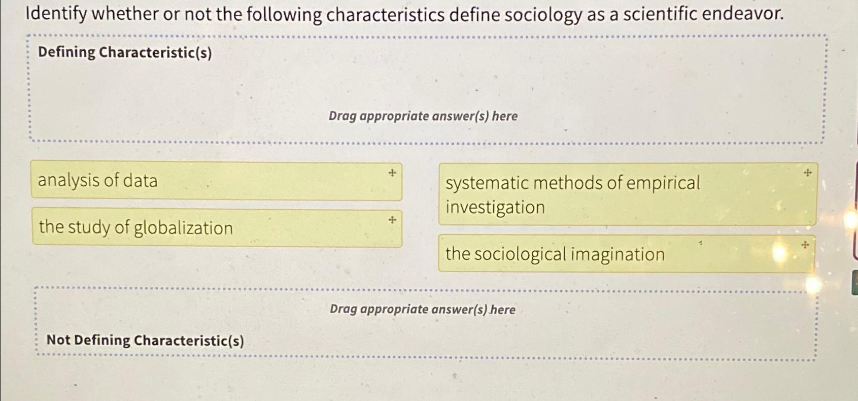 Solved Identify whether or not the following characteristics | Chegg.com