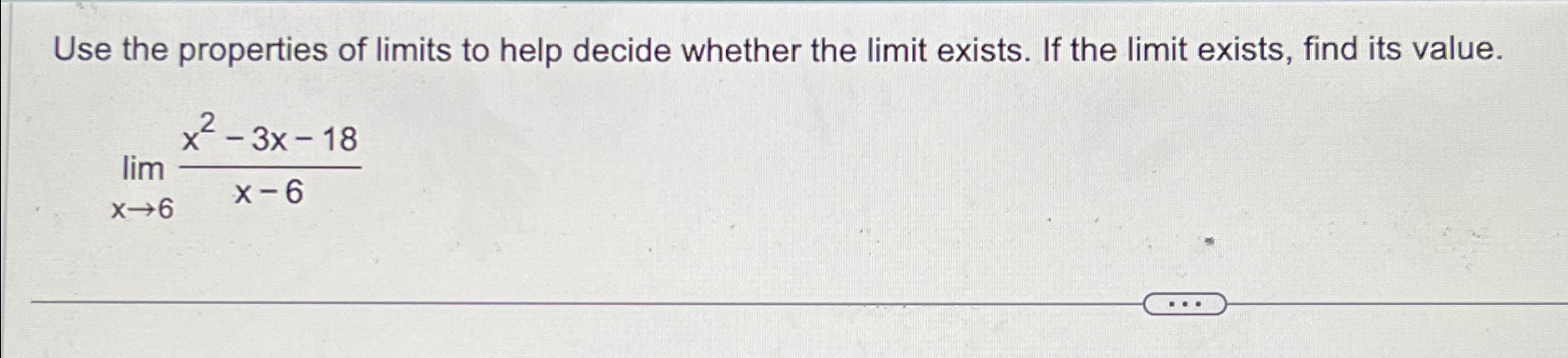 Solved Use the properties of limits to help decide whether | Chegg.com