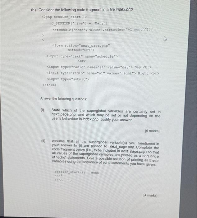 Solved (a) The following is how a PHP function is defined. | Chegg.com