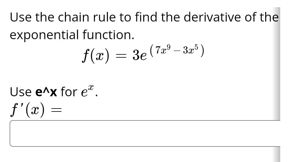 Solved Use the chain rule to find the derivative of the | Chegg.com