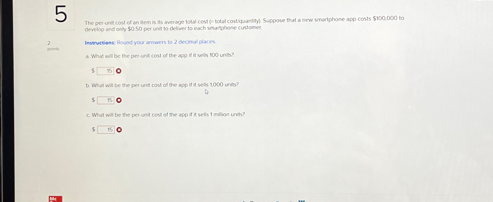 Solved The per-unit cost of an item is its average total | Chegg.com