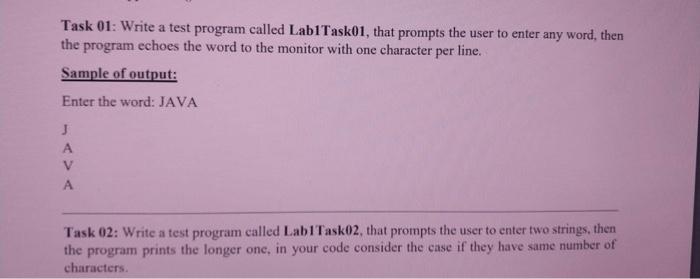 Solved Task 01 Write A Test Program Called Lab1t Ask01 1470