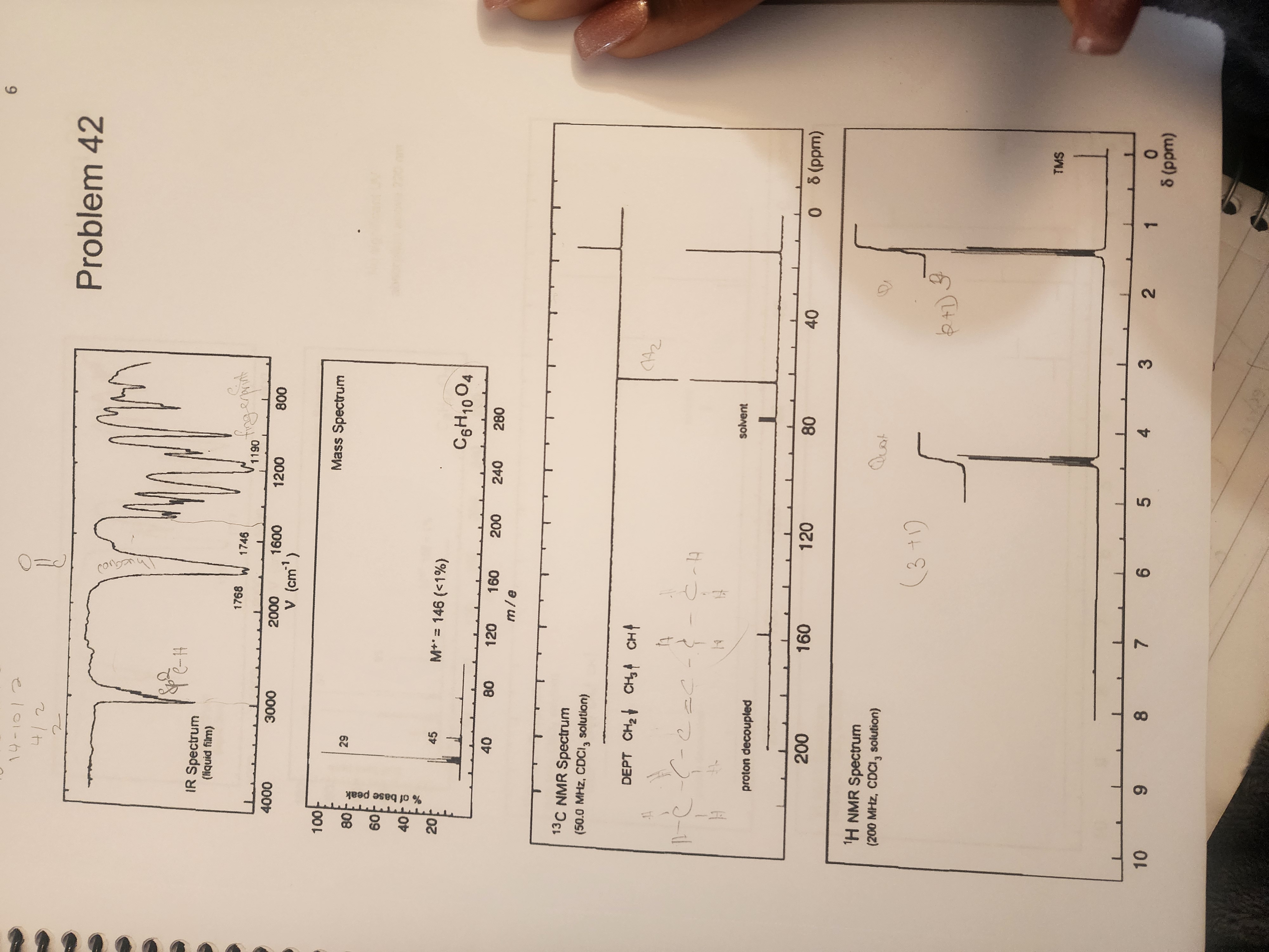 Solved NMR Exercise Lab termine the structure of the | Chegg.com