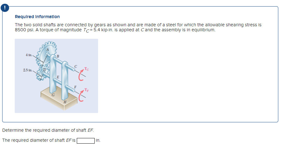 Solved !Required InformationThe two solid shafts are | Chegg.com