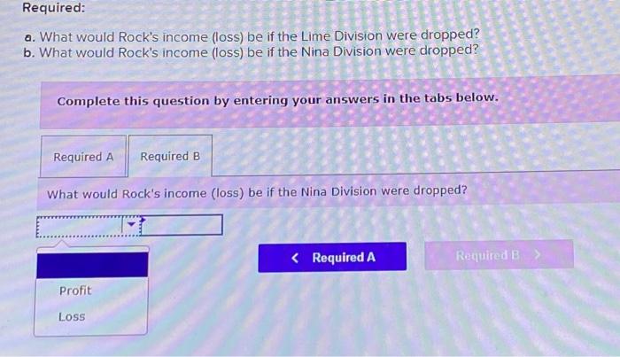 Solved Rock Incorporated has three divisions, Granite, Lime | Chegg.com