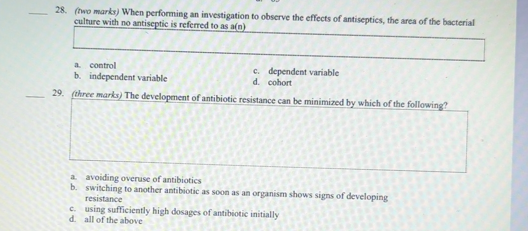 Solved (two marks) ﻿When performing an investigation to | Chegg.com