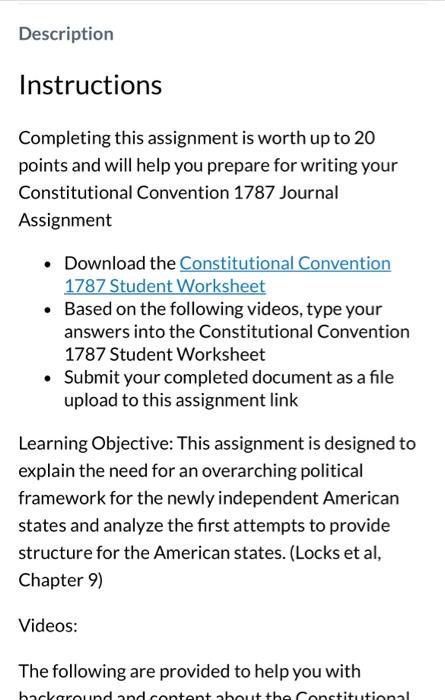 Instructions Completing this assignment is worth up | Chegg.com