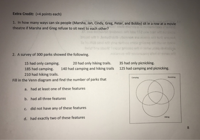 Solved Extra Credit: (+4 points each) 1. In how many ways | Chegg.com