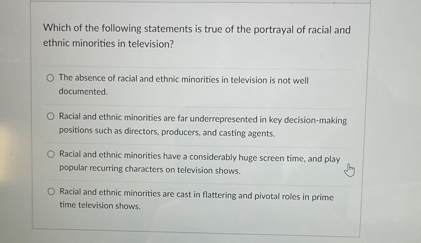 Solved Which of the following statements is true of the | Chegg.com