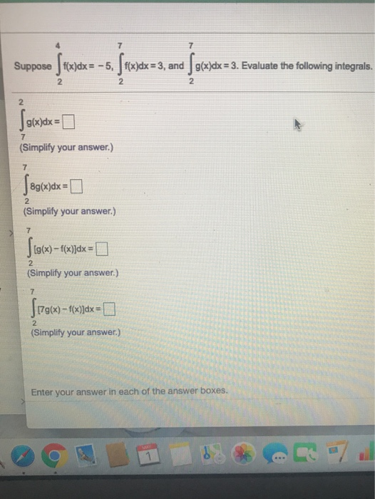 Solved Suppose fix -5, f(x)dx = 3, and g(x)dx= 3. Evaluate | Chegg.com