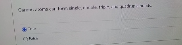 Solved Carbon atoms can form single, double, triple, and | Chegg.com