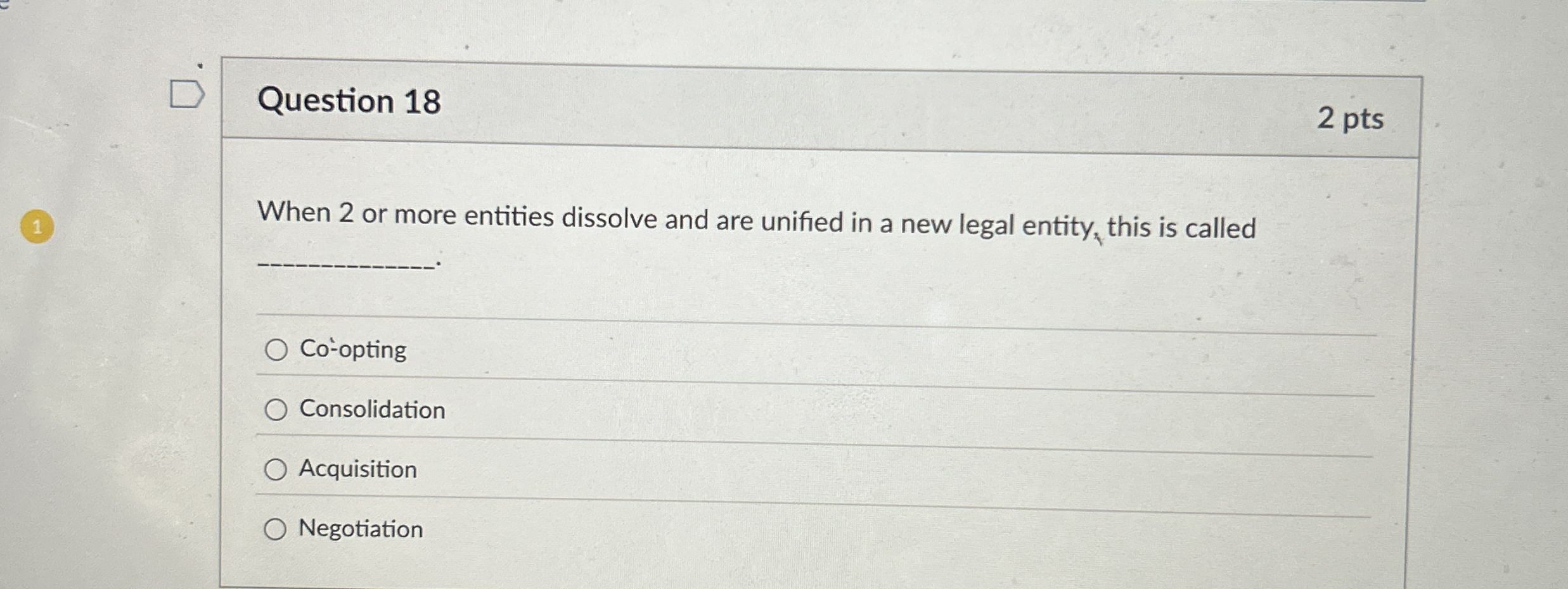 High Quality SOLUTION Question 182 ﻿ptsWhen 2 ﻿or more entities dissolve | Chegg.com