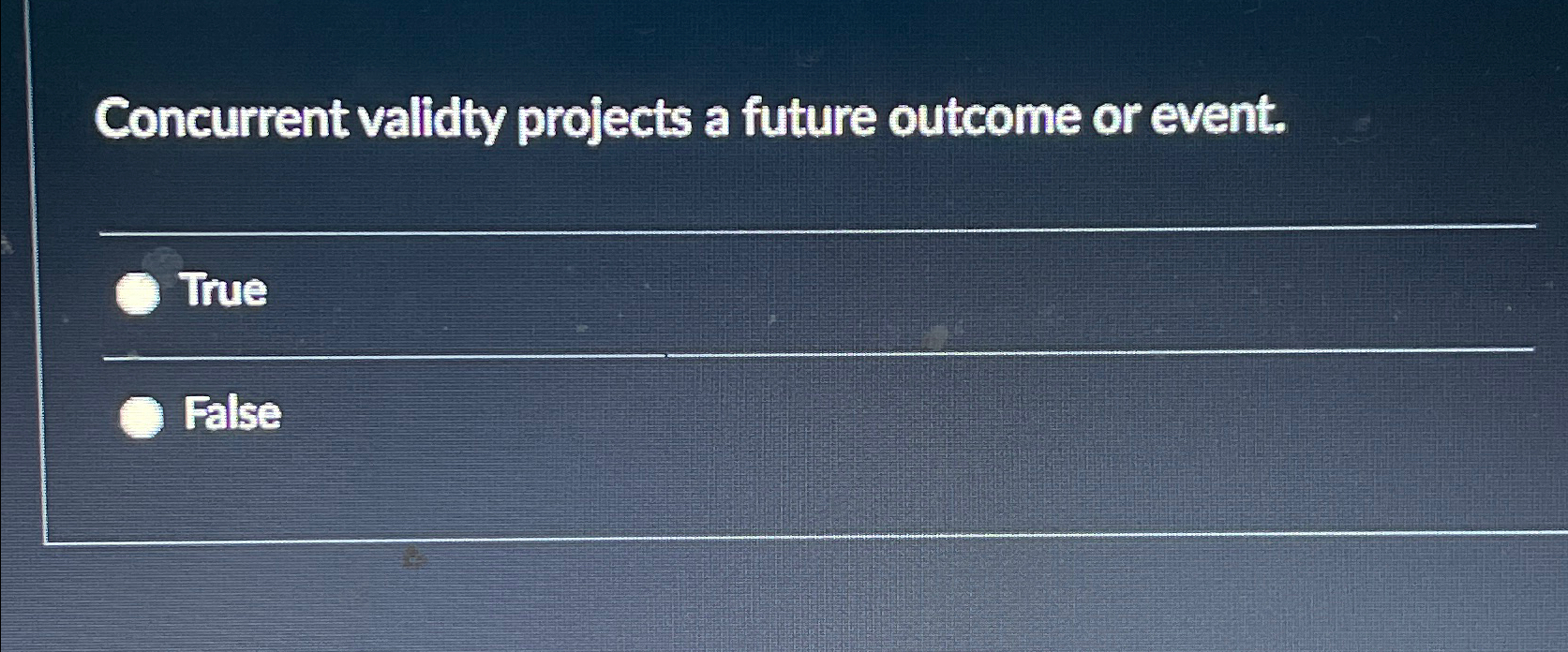 Solved Concurrent validty projects a future outcome or | Chegg.com
