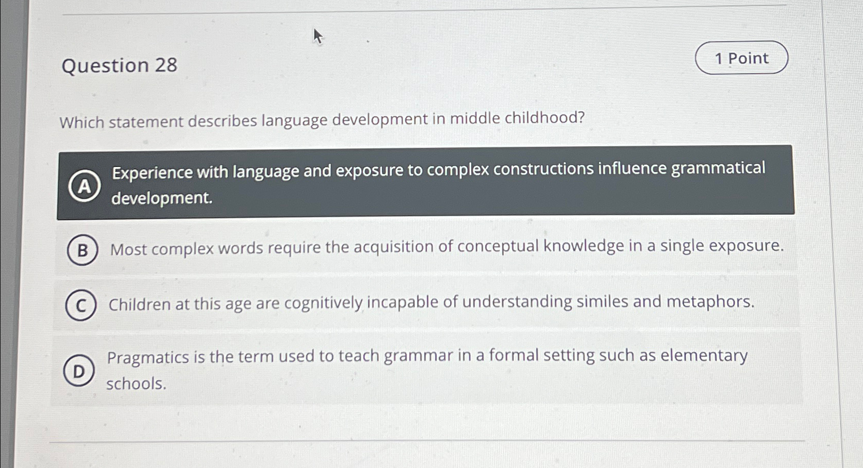 Solved Question 28Which statement describes language | Chegg.com