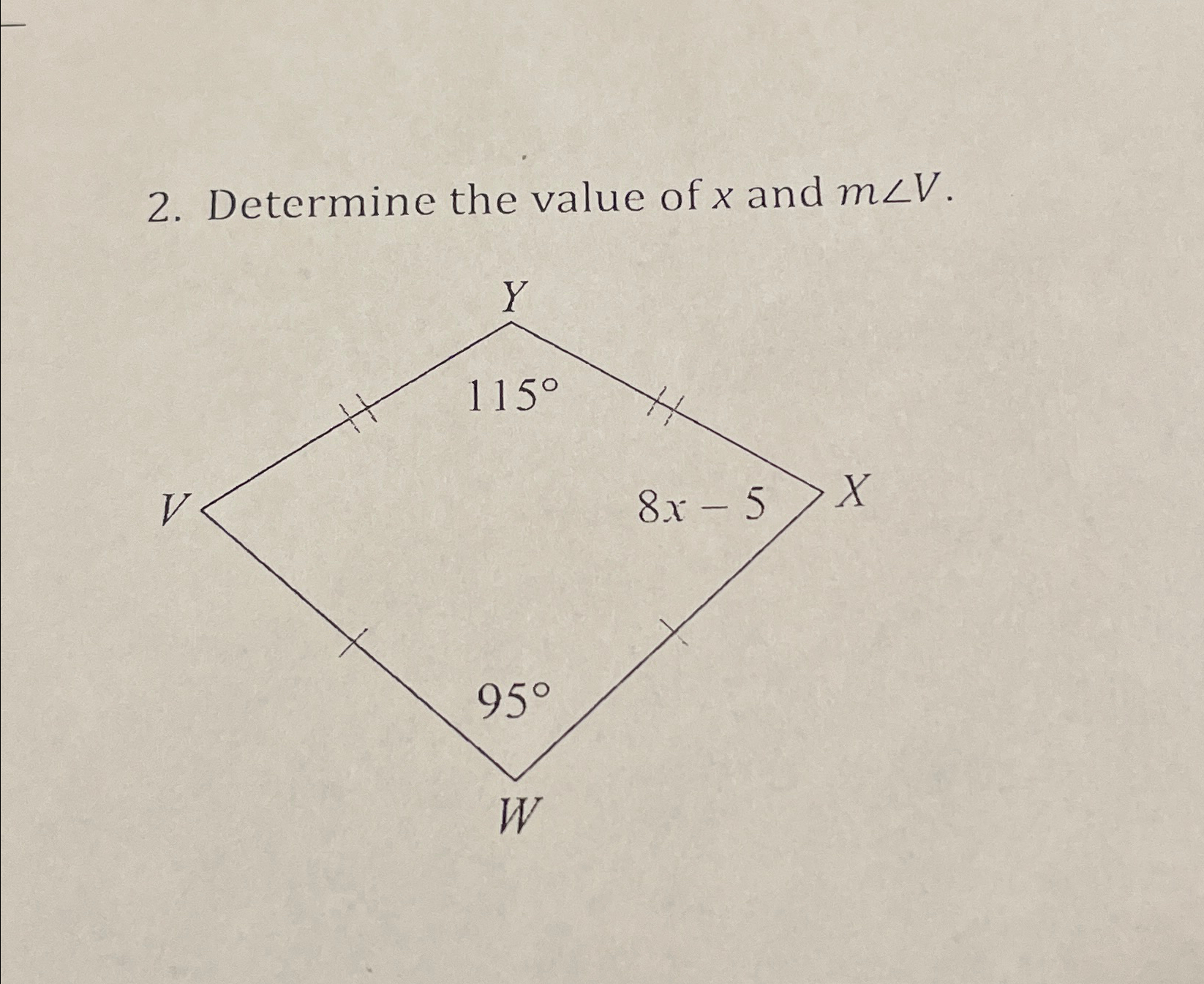 Solved Determine the value of x ﻿and m?V. | Chegg.com